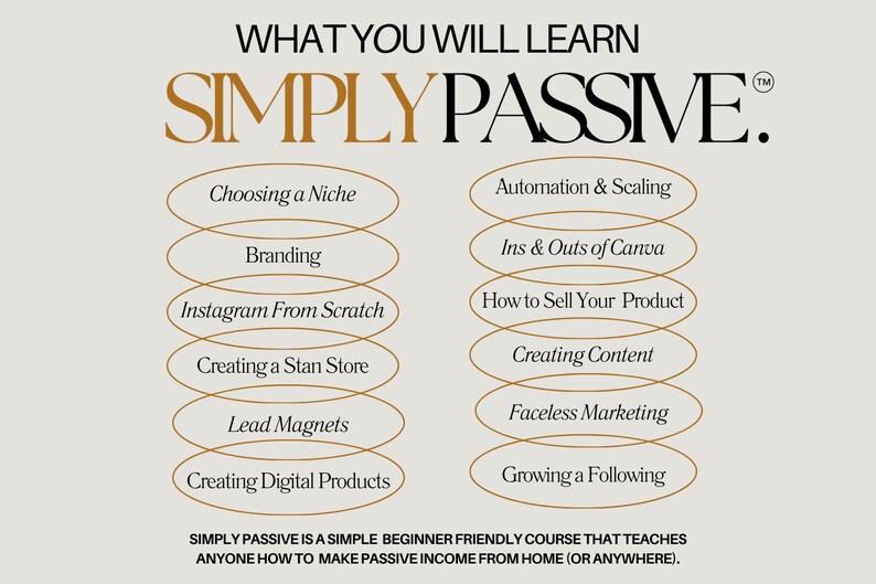 The Simply Passive Course, Digital Course, Online Course, Get Started ...