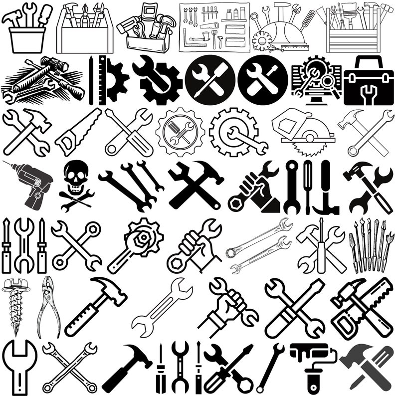 Tools Svg Bundle, Tools Vector, Hand Tool Svg for Cricut, Mechanic ...
