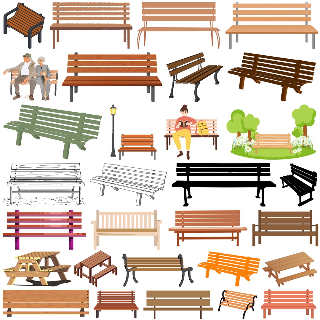 Bench Svg Bundle, Bench Furniture Svg, Bench Design, Park Bench Svg, Bench Clipart,bench ...