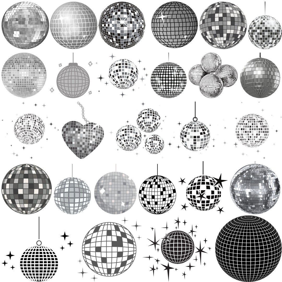 Disco Ball Svg Bundle, Disco Ball Clip Art, Disco Ball Vector, Disco ...