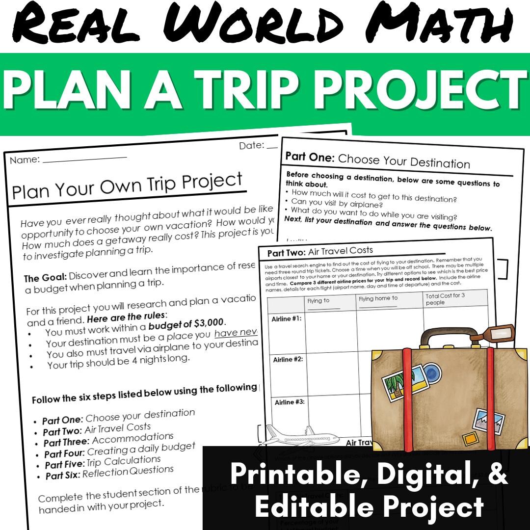 Real World Math Project for Homeschool Students, Financial Literacy - Etsy
