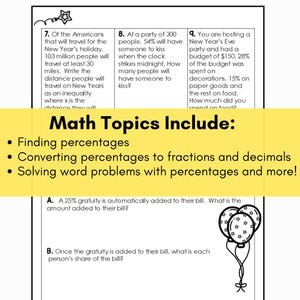 New Year 2026 Math Worksheets Homeschool Practice - Etsy