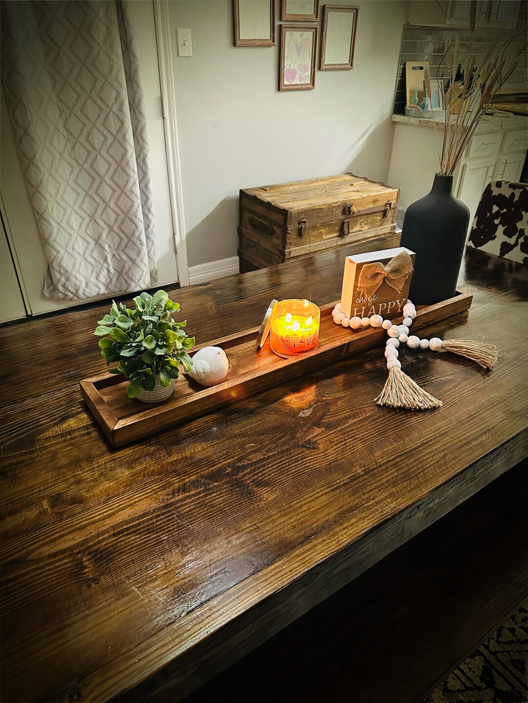 Modern Farmhouse 36in Table Trough English Chestnut - Etsy