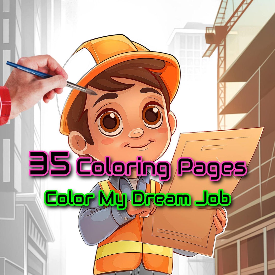 35 Dream Job Coloring Book for Child and Adult Printable Coloring Book ...
