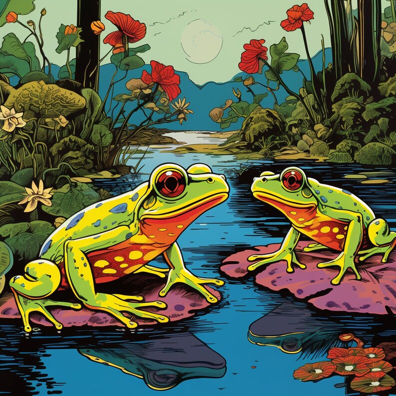 Comic Frogss - Etsy