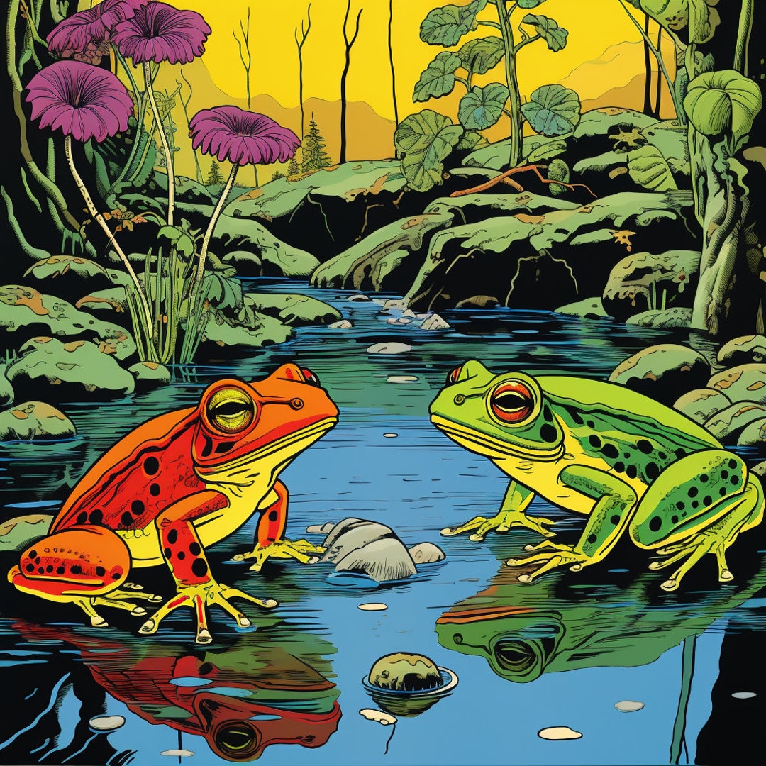 Comic Frogss - Etsy