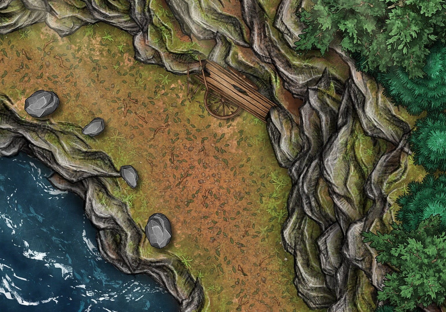 Rocky Pass Dnd Battlemap - Etsy