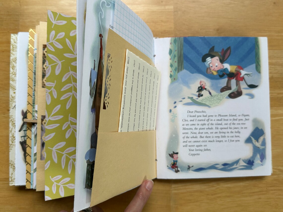Pinocchio Little Golden Book Journal/scrapbook - Etsy