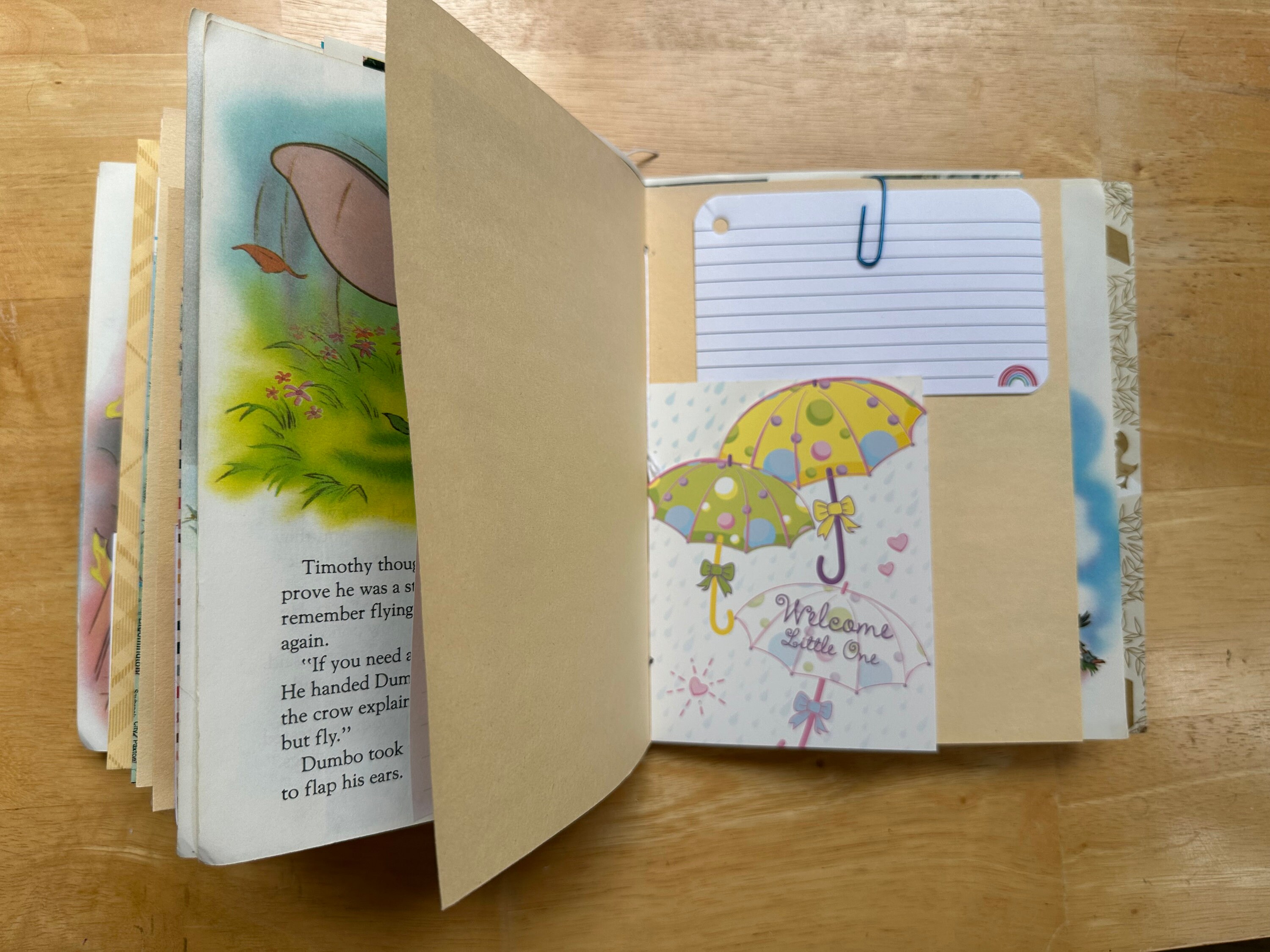 Dumbo - Little Golden Book Journal Scrapbook - Baby Book, Baby Shower ...