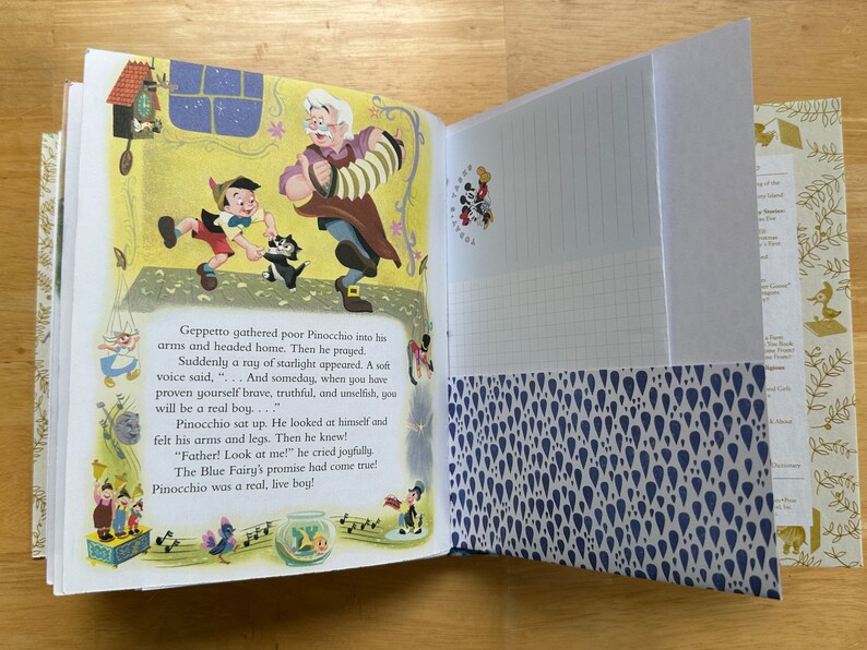 Pinocchio Little Golden Book Journal/scrapbook - Etsy