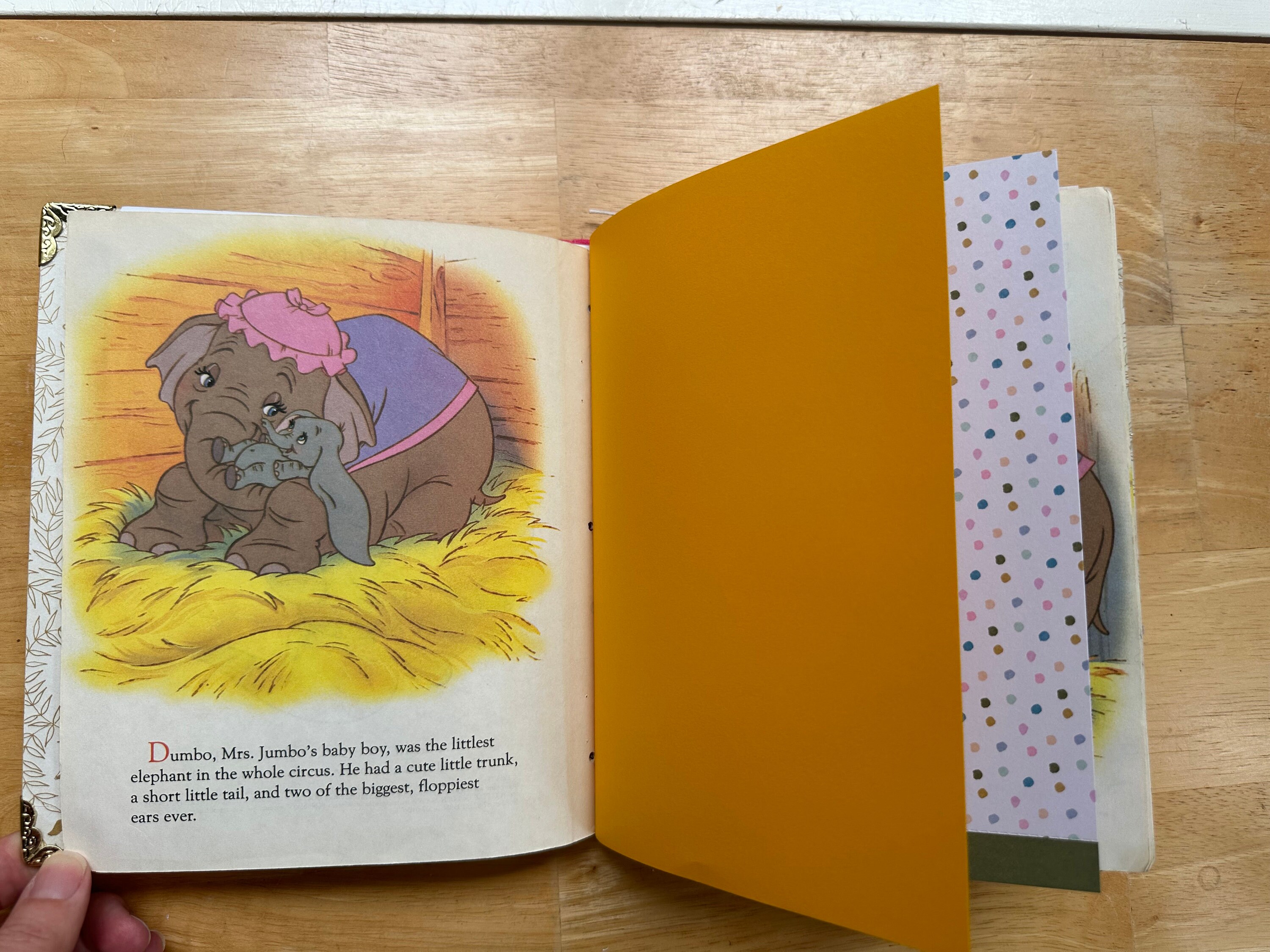 Dumbo - Little Golden Book Journal Scrapbook - Baby Book, Baby Shower ...