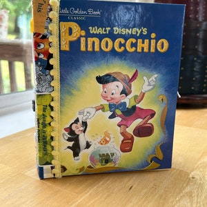 Pinocchio Little Golden Book Journal/scrapbook - Etsy