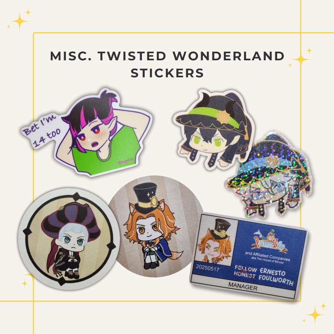 Misc. Twisted Wonderland Stickers - Etsy