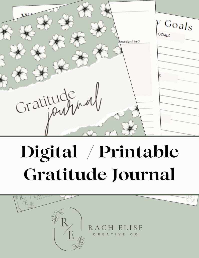 Digital / Printable Gratitude Journal - Etsy