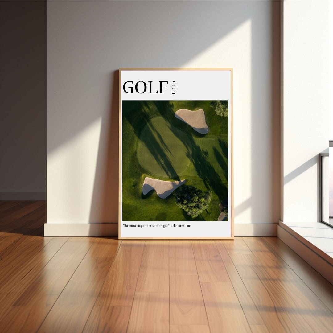Poster Golf Matt Various Sizes Golf Course Illustration Photography ...