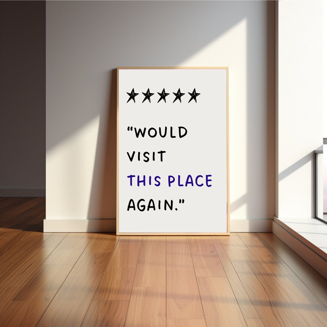 Poster Home Saying Poster Home Would Visit Again Wall Decoration Poster ...