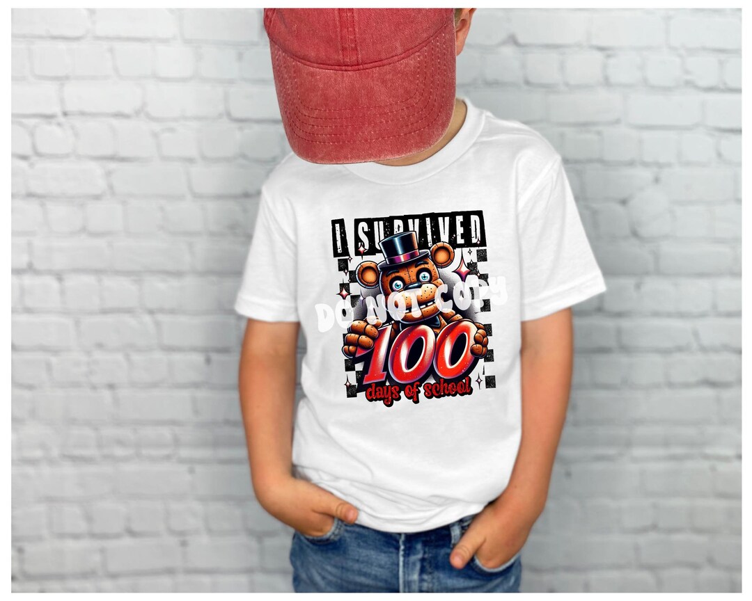 100 Days of School Freddy FNAF 100 Days of School Png, Sublimation File ...