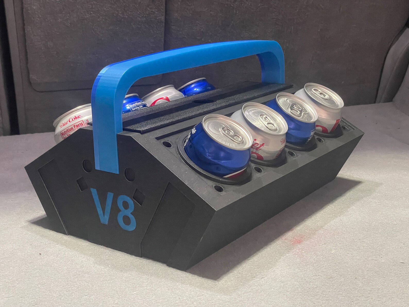 V8 Engine Block Cooler - 1 Piece Base, Custom Color Options - Etsy