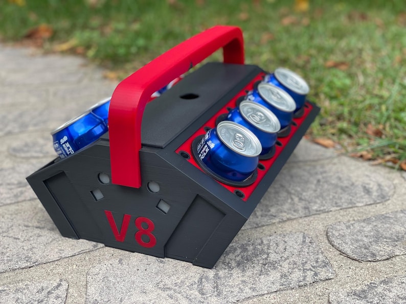 V8 Engine Block Cooler - Multi-color Style - Etsy