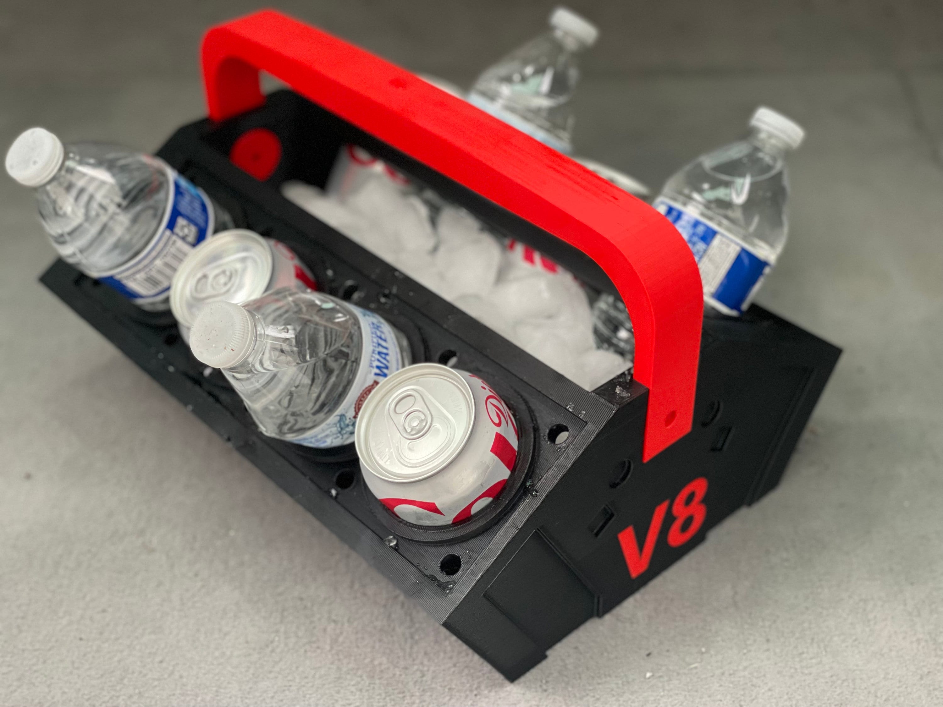 V8 Engine Block Cooler - 1 Piece Base, Custom Color Options - Etsy