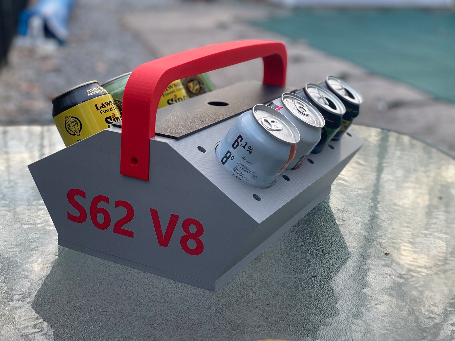 V8 Engine Block Cooler - 1 Piece Base, Custom Color Options - Etsy