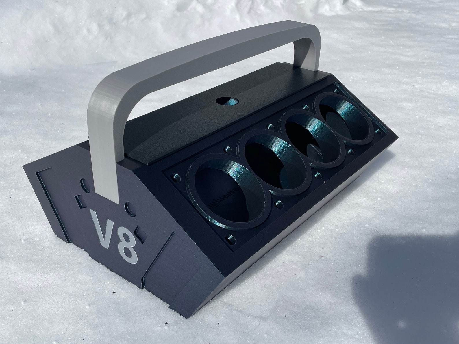 V8 Engine Block Cooler - 1 Piece Base, Custom Color Options - Etsy