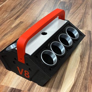 V8 Engine Block Cooler - 1 Piece Base, Custom Color Options - Etsy