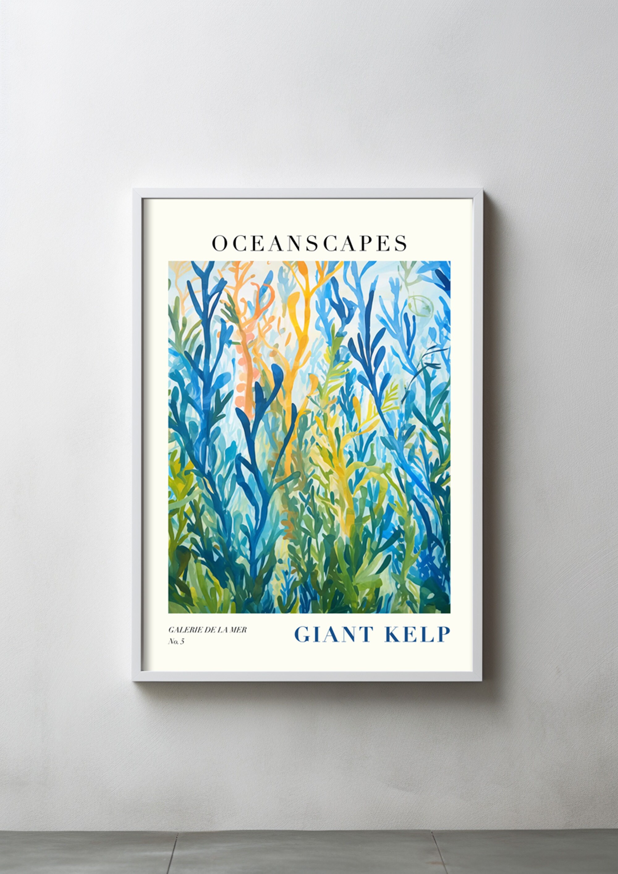 Marine Life Art, Kelp Seaweed Poster, Large Printable Wall Art, Henri ...