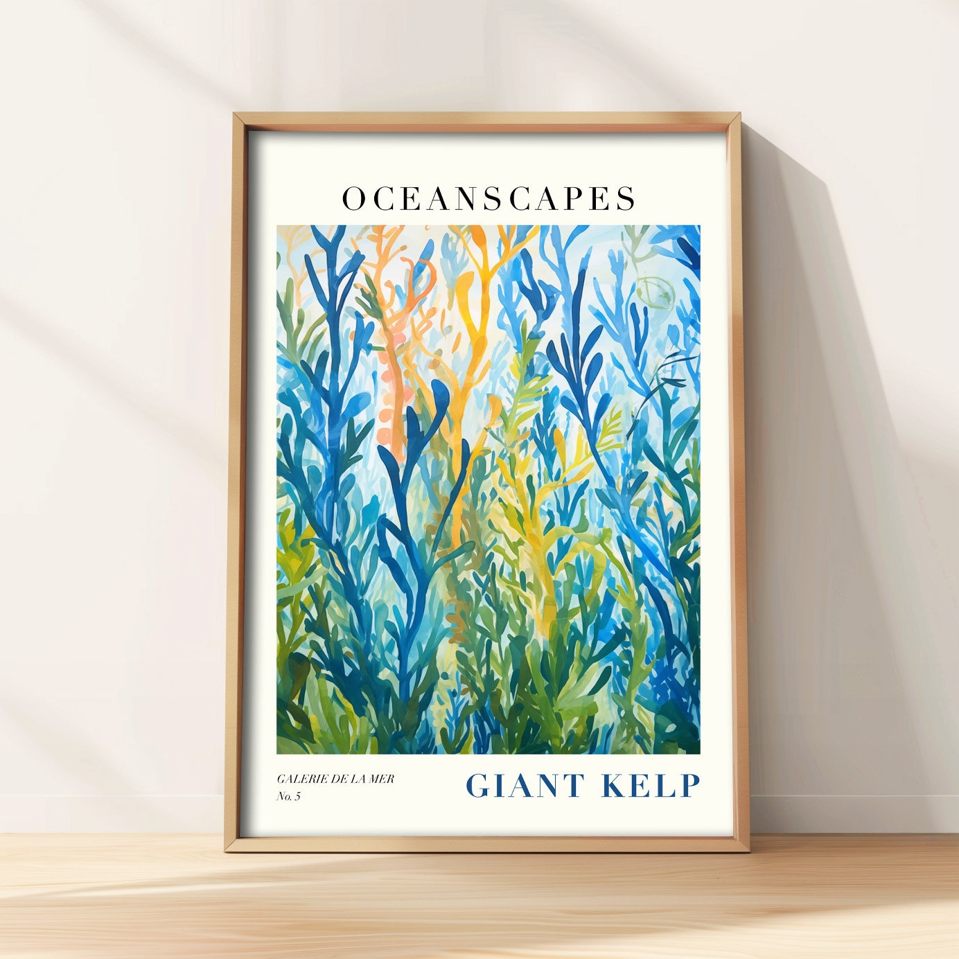 Marine Life Art, Kelp Seaweed Poster, Large Printable Wall Art, Henri ...
