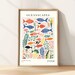 Marine Life, Digital Fish Poster Art, Henri Matisse Style Art, Fish ...