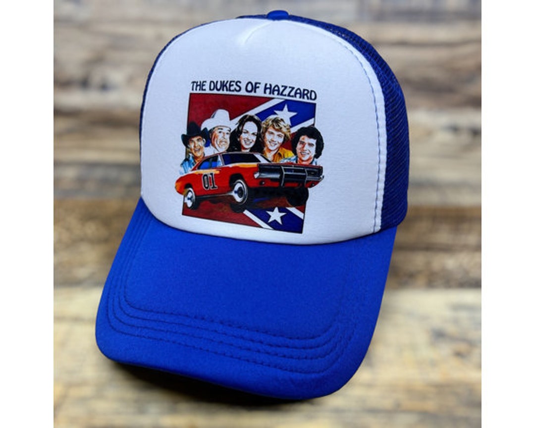 Dukes of Hazzard Mens Trucker Hat Blue Snapback Retro TV 1979 Baseball ...