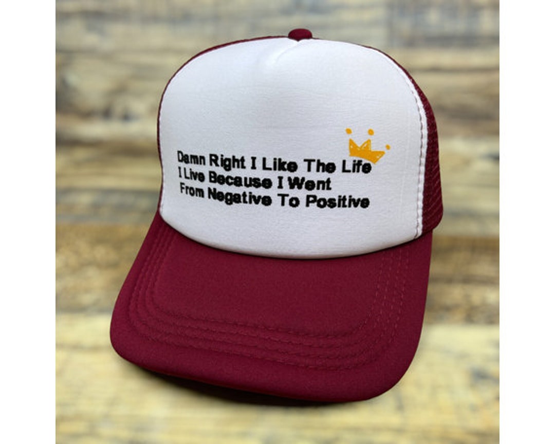 Biggie Smalls Lyrics Mens Trucker Hat Maroon Snapback Juicy Baseball ...
