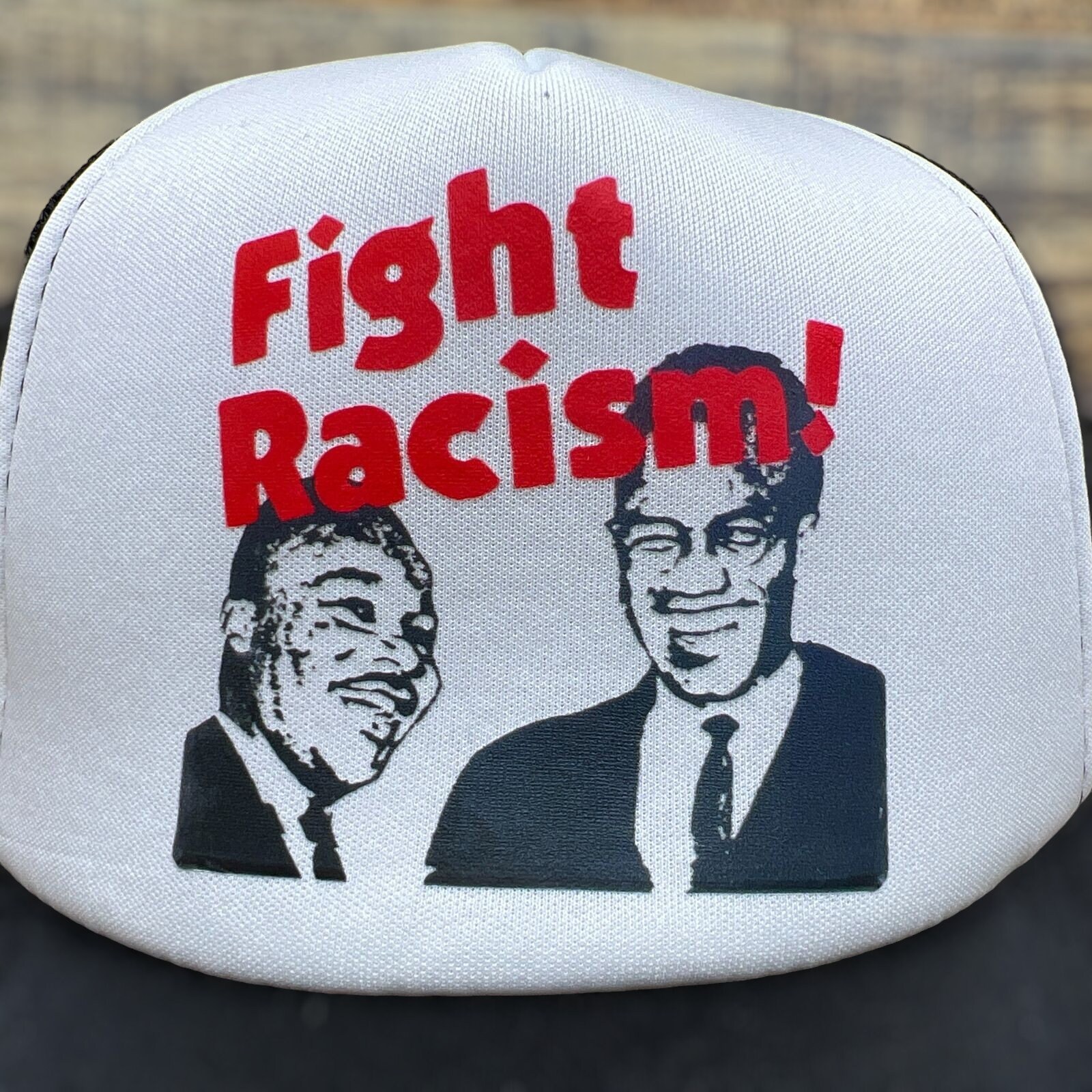 Fight Racism Mens Trucker Hat Black Snapback Malcom X MLK Equality ...