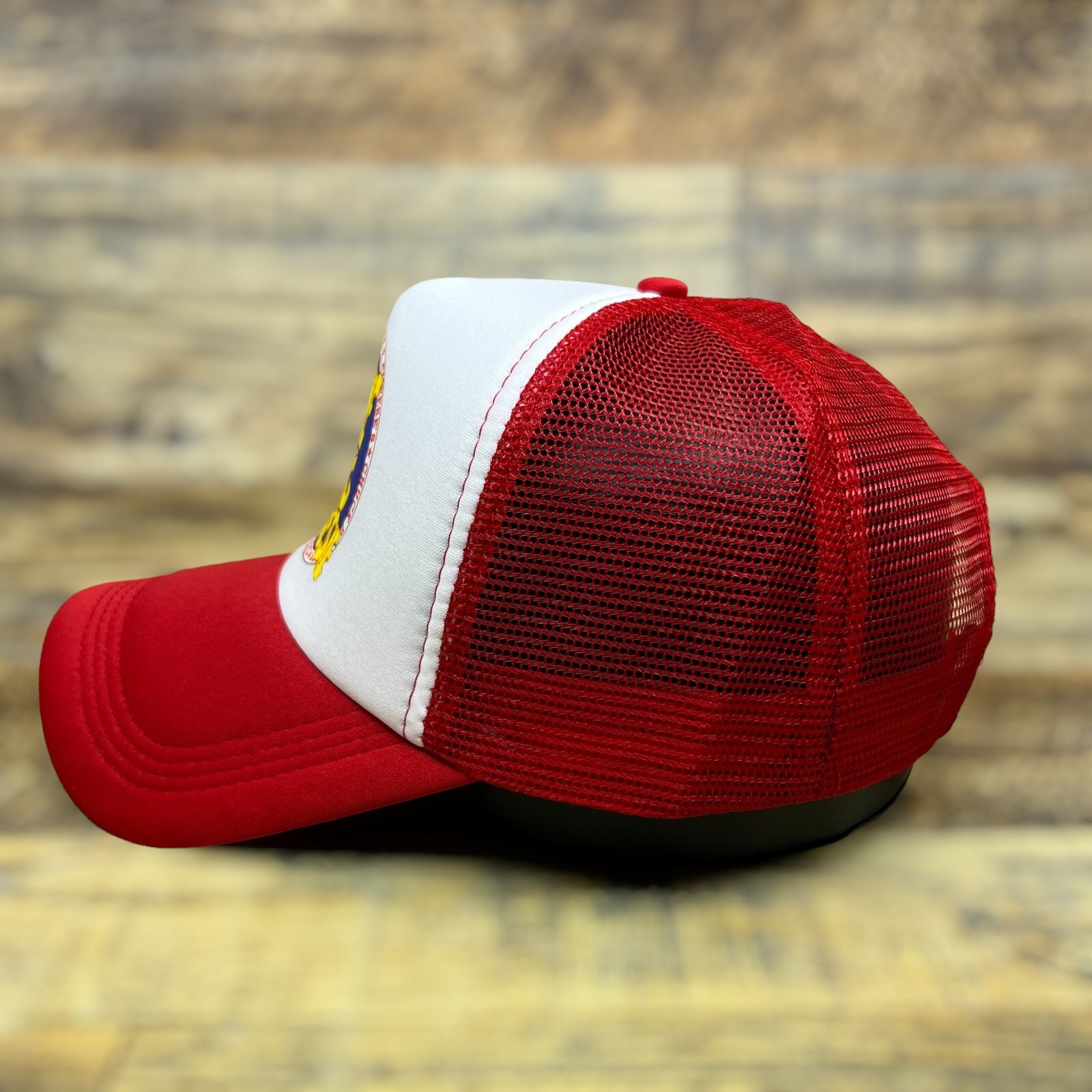 Chuck E. Cheese Mens Trucker Hat Red Snapback the Big Cheese 90s ...