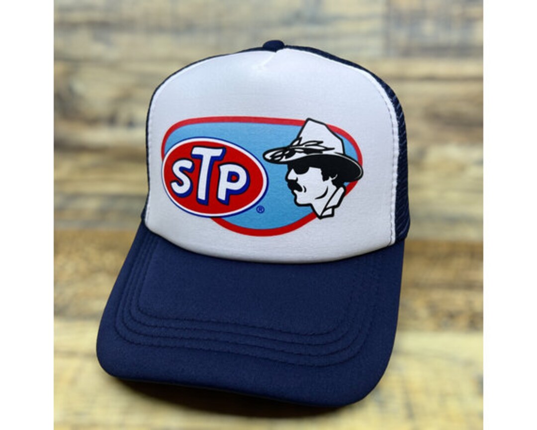 STP Dale Earnhardt Mens Trucker Hat Navy Snapback Racecar Motor Oil ...