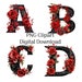 Red Rose Png Clipart, Red Rose Font Alphabet Rose Letters Png Doodle ...