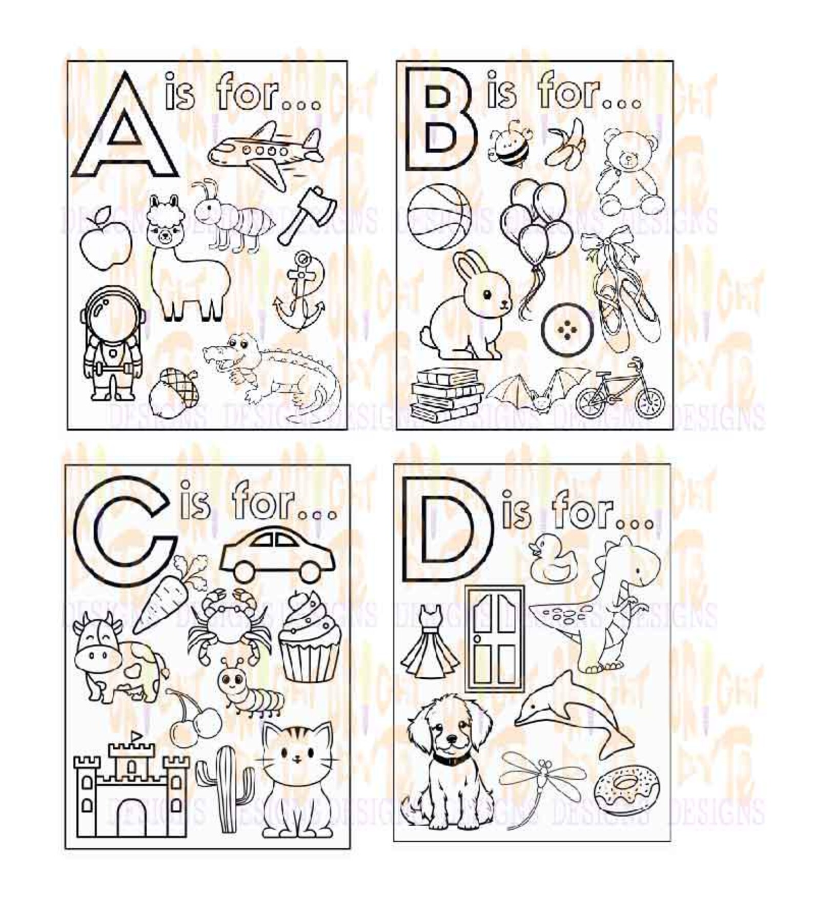 Printable Alphabet Coloring Pages, Preschool Coloring Pages, Preschool ...