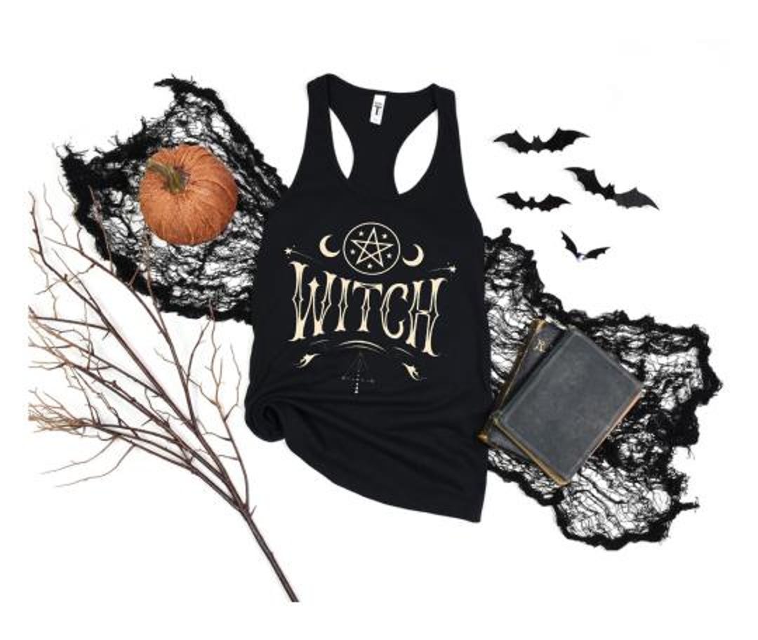 Witch Tank Top/witch Tank/witch Workout Tank/witch Racerback Tank/witch ...