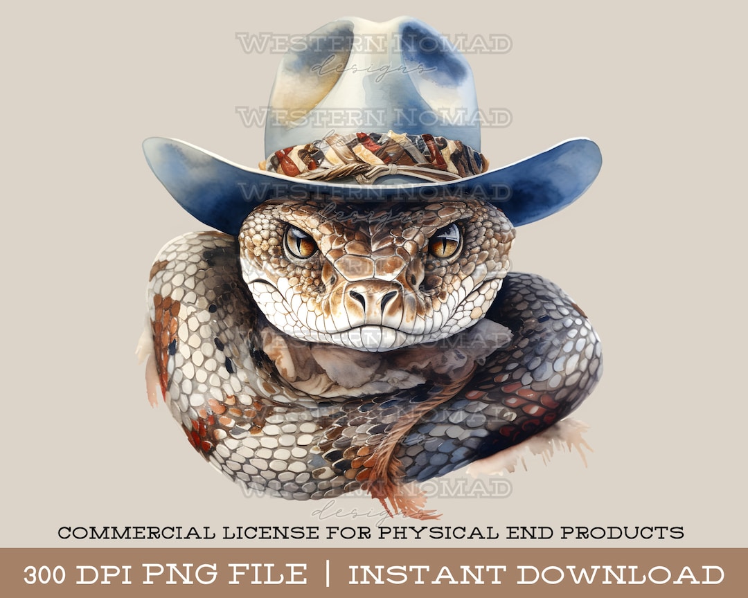 Cowboy Rattlesnake Western Shirt Design, Cowboy Hat Band Snake, Country ...