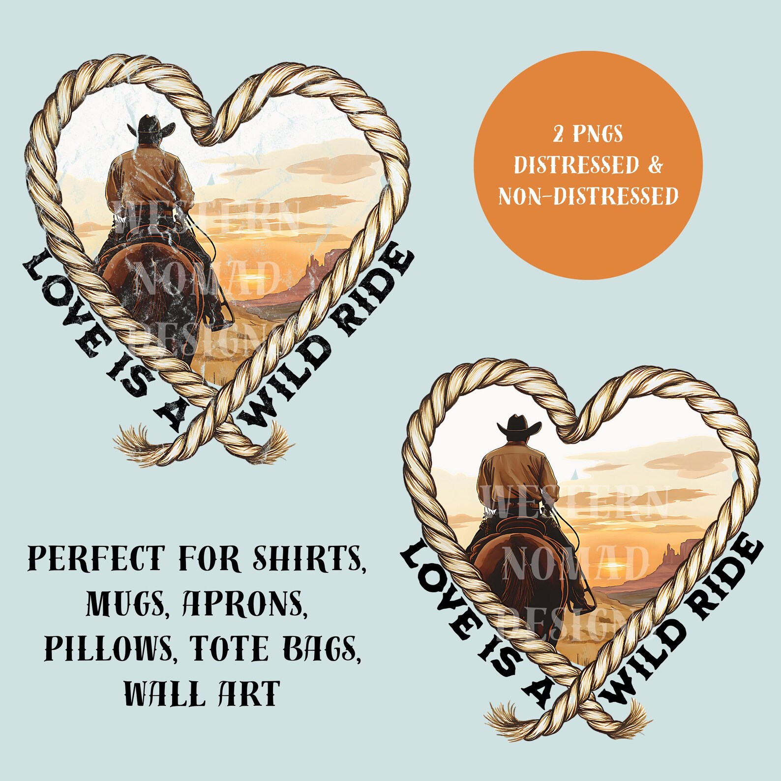 Cowboy Valentine PNG, Love is a Wild Ride PNG, Western Valentines ...