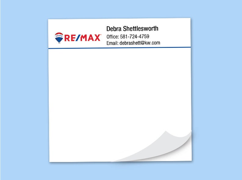 Customizable RE/MAX Sticky Notes, Professional Realtor Sticky Notes ...