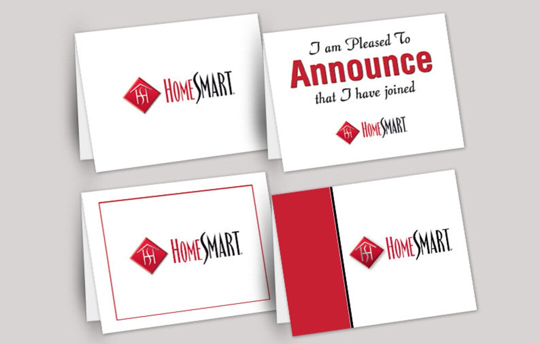 Homesmart Blank Real Estate Folded Notecards, Professional Stationery ...