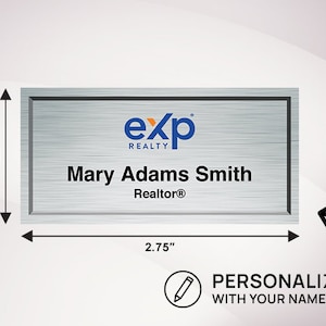 Customizable Exp Realty Name Badge, Realtor Agent ID Tag - Etsy