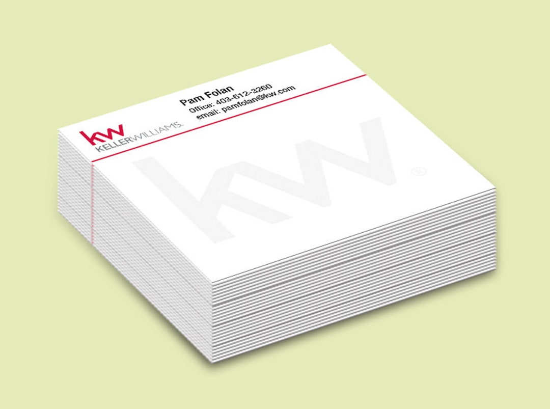 Customizable Keller Williams Sticky Notes, Professional Realtor Sticky ...