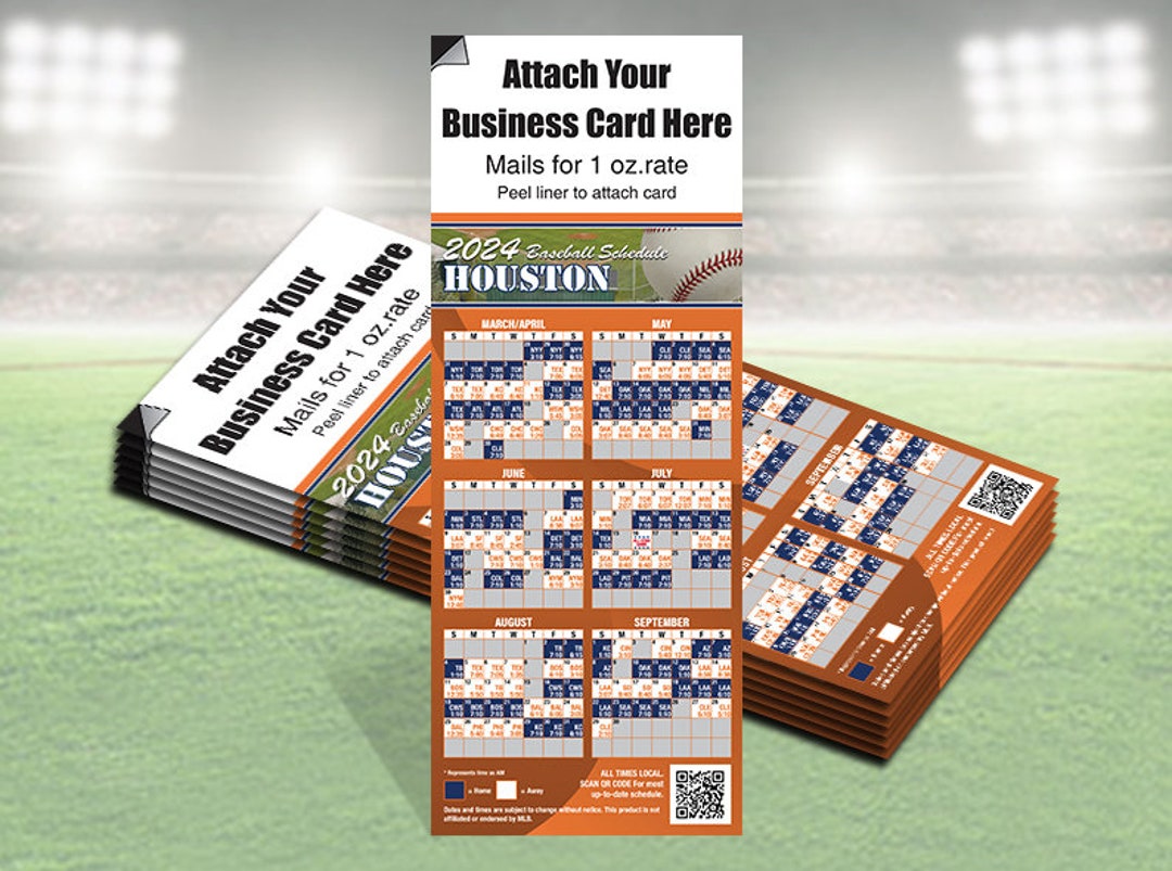 Houston Baseball Magnetic Schedule, Peel N Stick Baseball Magnetic ...