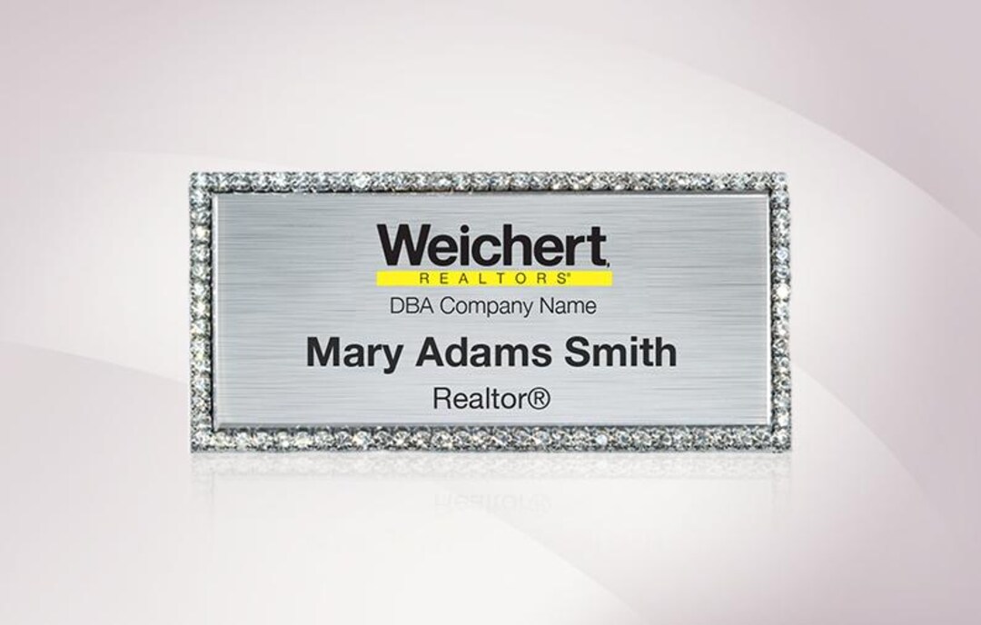 Custom Weichert Realtor Bling Name Badge, Real Estate Agent Accessories ...