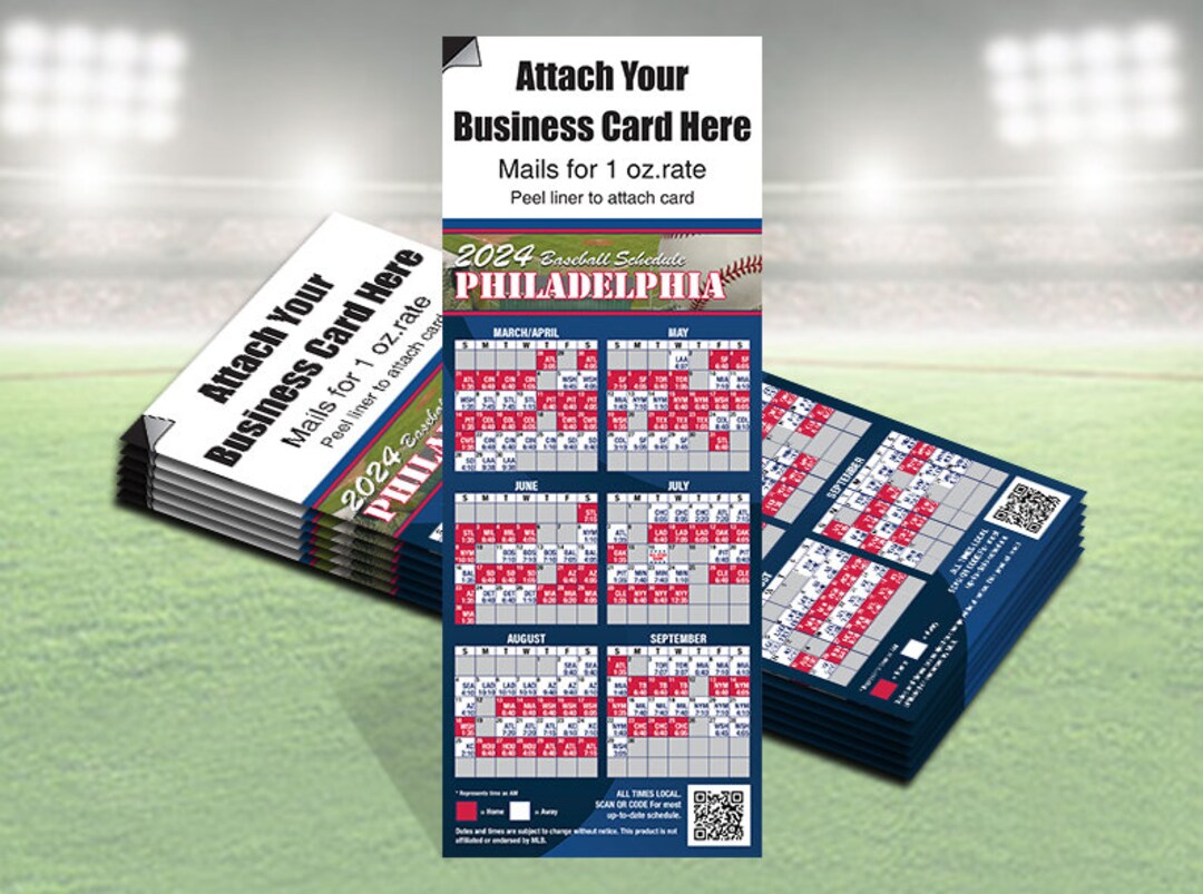 Philadelphia Baseball Magnetic Schedule, Peel N Stick - Etsy