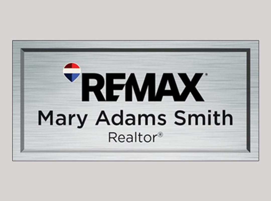 Customizable RE/MAX Realtor Name Badge: Agent ID Tag - Etsy