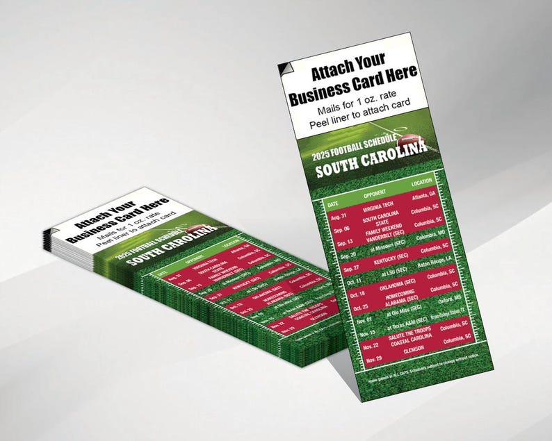 University of South Carolina Football Schedule Magnet, Promotional ...