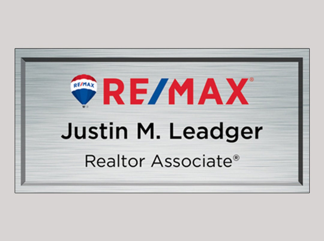 Customizable RE/MAX Realtor Name Badge: Agent ID Tag - Etsy